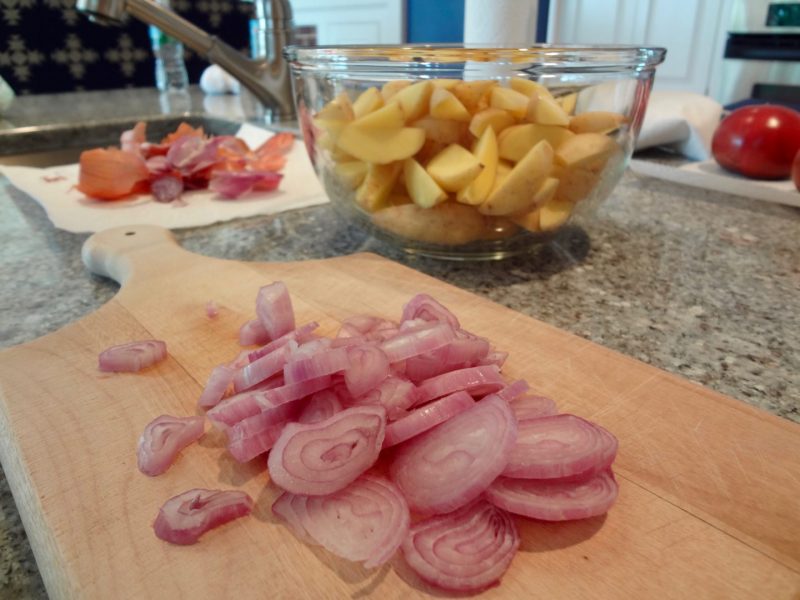 Crispy Shallot Roasted Potatoes - Tastefully Grace