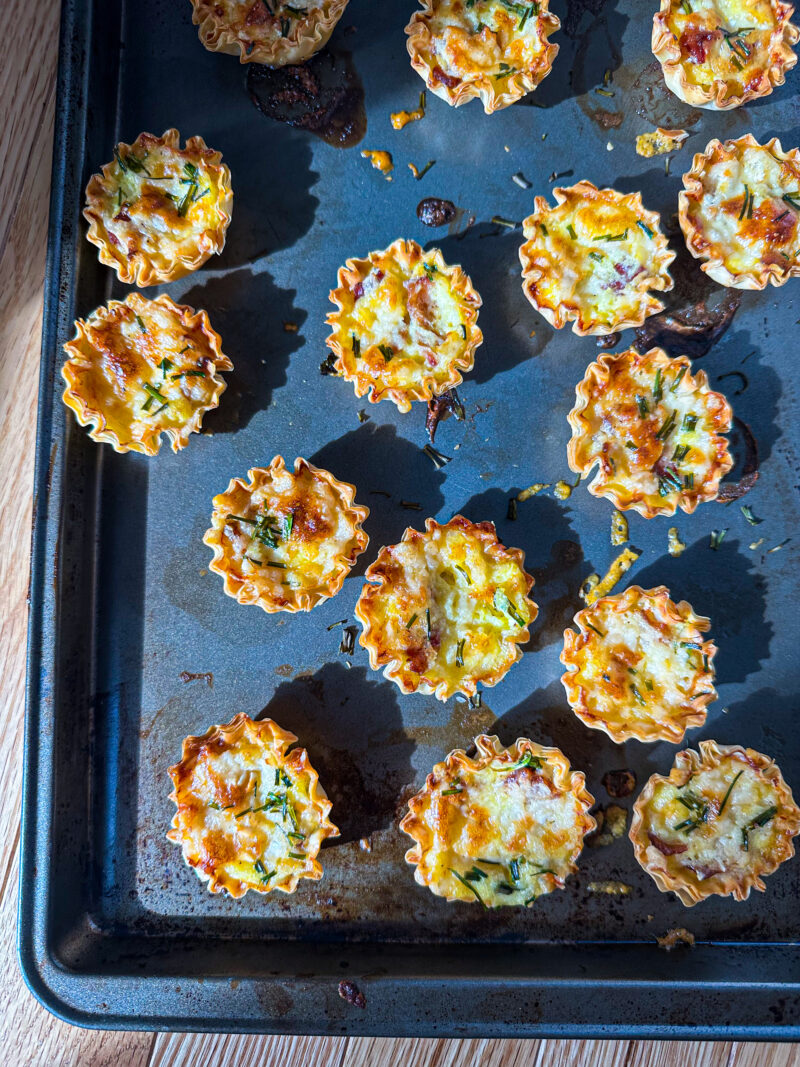 Cheesy Bacon Mini Quiche Recipe - Tastefully Grace