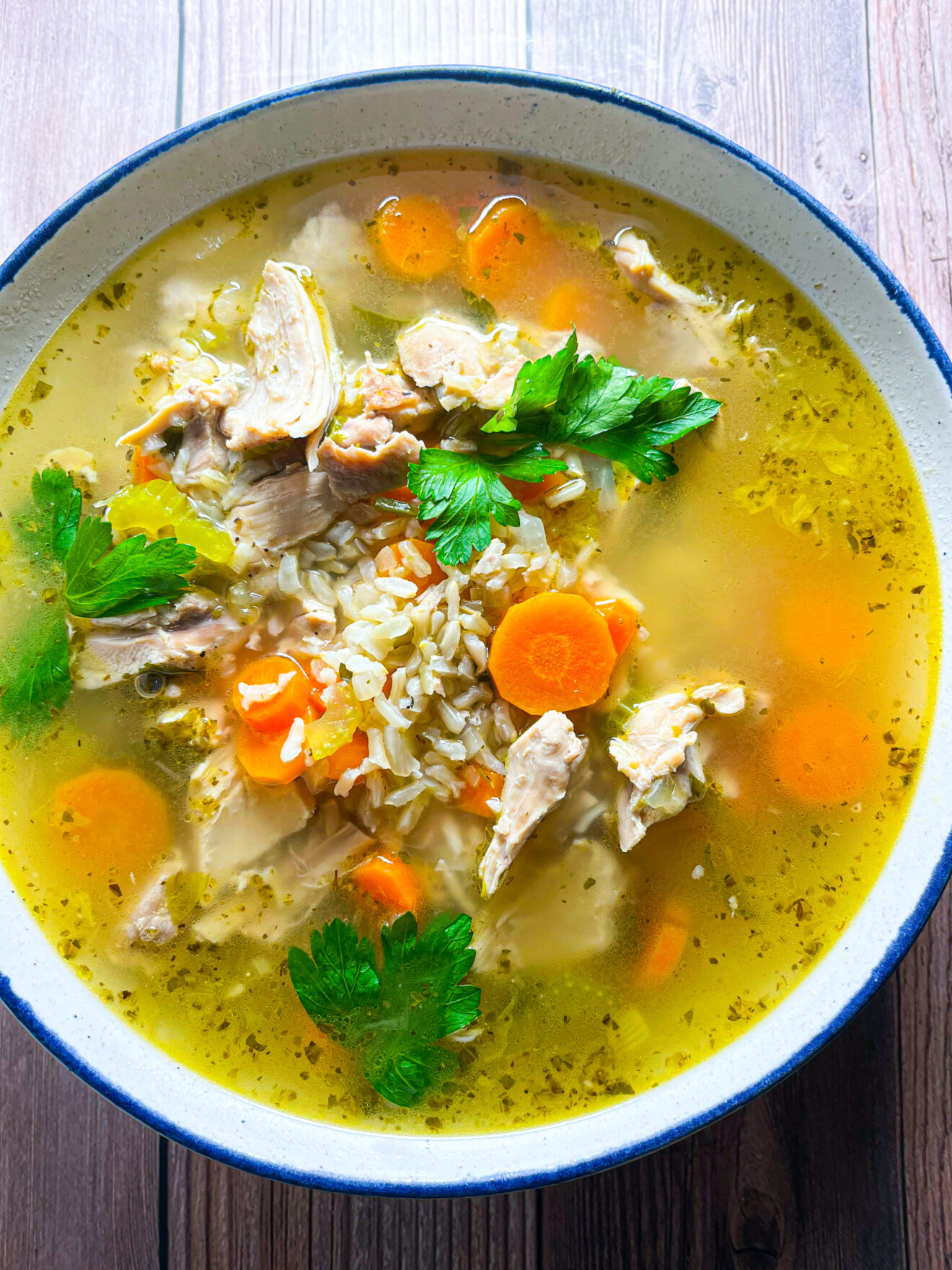 Easiest Chicken and Rice Soup - Tastefully Grace