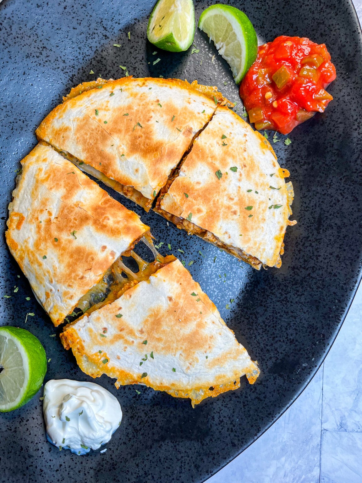 BEST Chicken Quesadilla Recipe - Tastefully Grace
